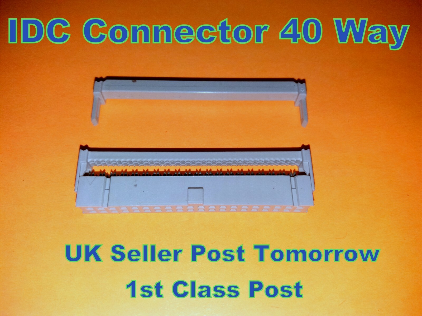 2x Elco IDC Ribbon Cable Connector Socket 40 Way & Cable Clamp LOT OF 2 ...