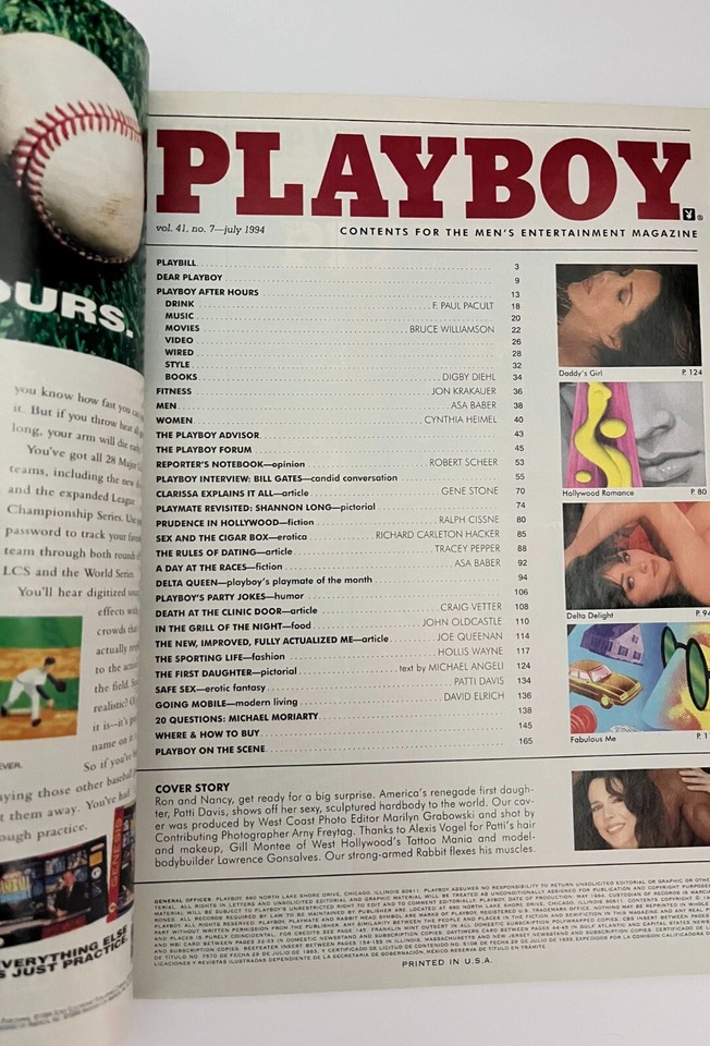 RARE Playboy July 1994, Patti Davis Ronald Reagan's Daughter - No Label ...