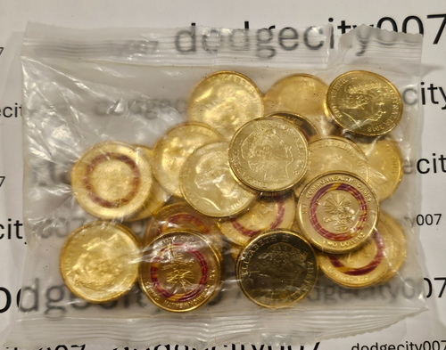 2018 Gold Coast Commonwealth Games Red $2 Two Dollar Coin Bag (25 coins ...