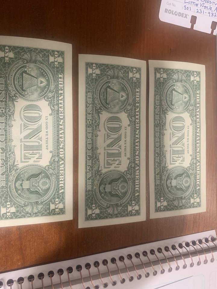 US One Dollar Bill Three Sequential Star Notes Crisp 2013 Star Note | eBay