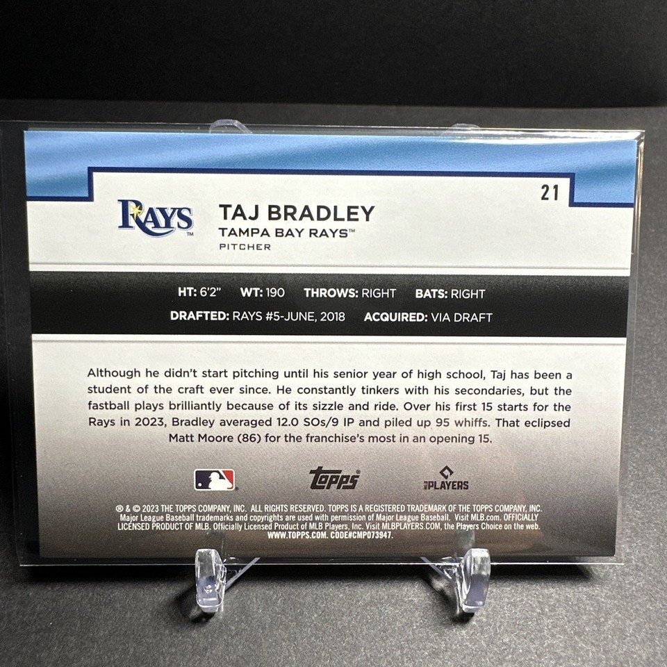 2023 Topps Flagship Collection Costco Exclusive Taj Bradley #21 RC Rays 💎 | eBay