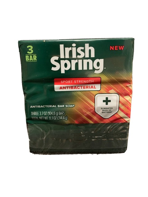 Irish Spring Antibacterial Bar Soap Sport Strength 16 Bars - Kills 99.9 ...