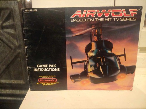 AIRWOLF Nintendo NES Game Original 1989 Instruction Manual ACCLAIM Booklet *ONLY | eBay