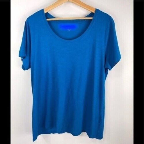 Eileen Fisher MEDIUM 100% Organic Cotton Slub U-Neck Tee | eBay