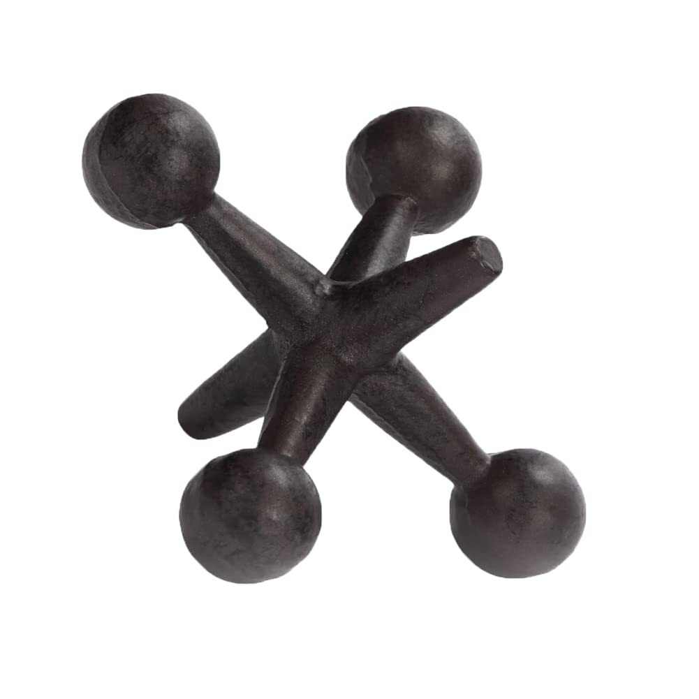 6.75" H Jack Decor Cast Iron Decorative Jacks for Home Iron Bookends ...