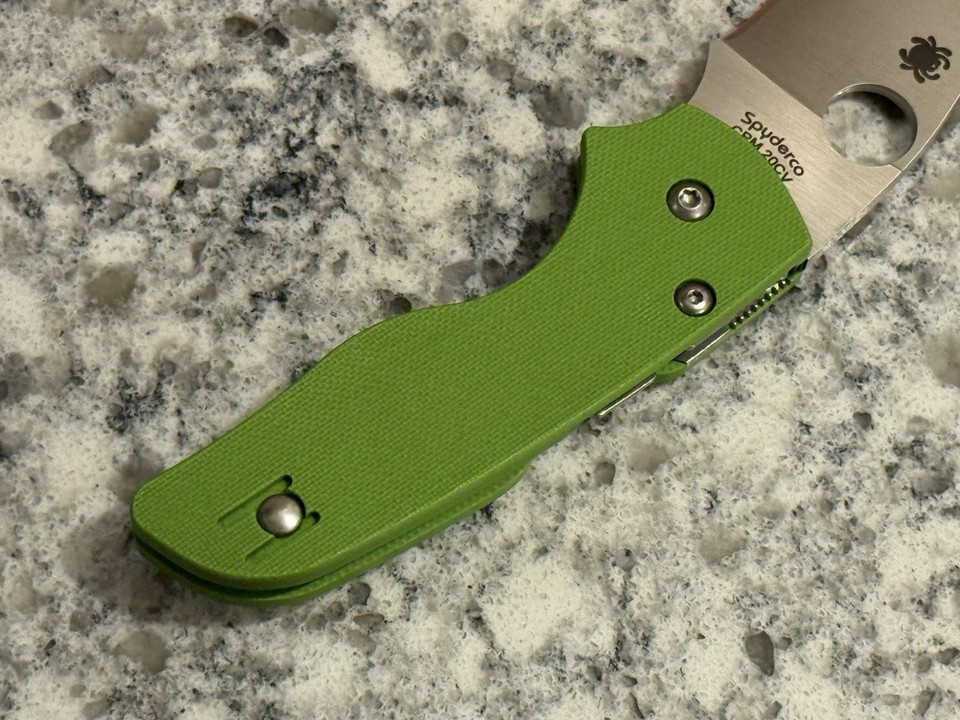 Spyderco Lil Native - CPM 20CV Satin - Green G10 - KJ Exclusive | eBay