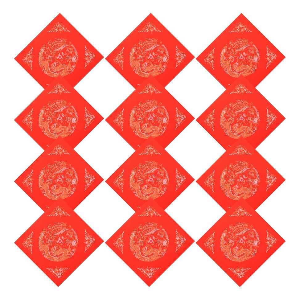20 Pcs Fu Character Red Xuan Paper Couplet Chinese Spring Festival ...