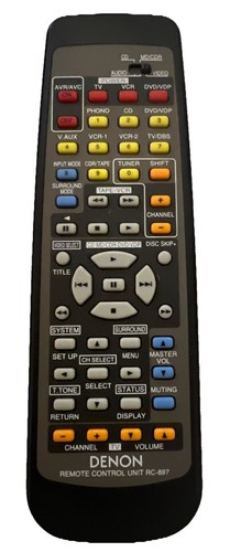 DENON RC-897 Home Audio Receiver Remote Control AVR-1802 AVR-882 ...