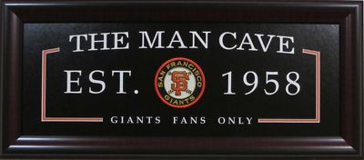 San Francisco Giants Man Cave Sign Framed Embroidered Team 2024 | eBay