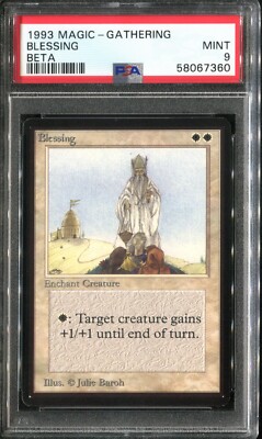 PSA 9 1993 MTG Magic The Gathering Beta #7 Blessing Pop10 | eBay