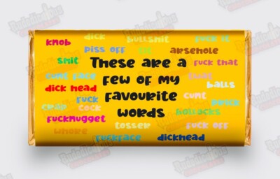 Rude Birthday Funny Chocolate Wrapper Bar Novelty Fun Gift Present Box ...