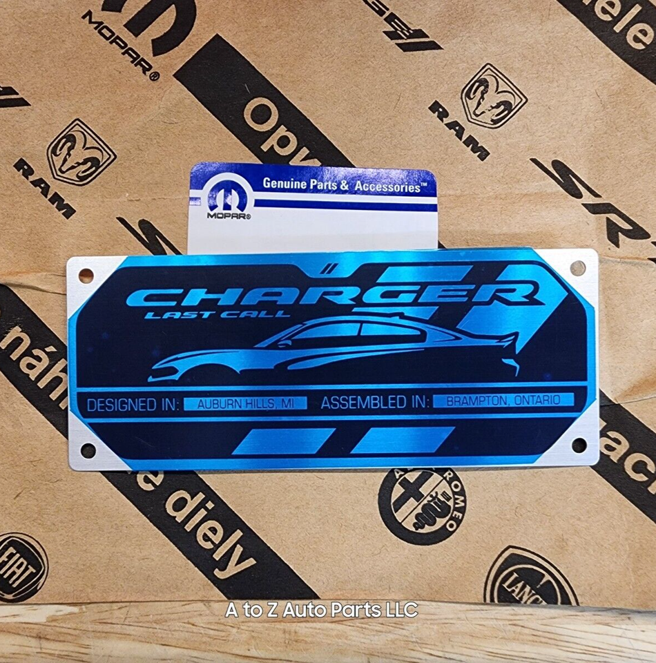 2023 Dodge Charger "LAST CALL" Last Call Under Hood Panel Badge Plaque ...