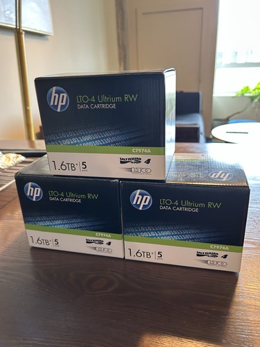 Lot of 15 HP LTO-4 Ultrium RW Data Cartridges C7974A 1.6TB | eBay