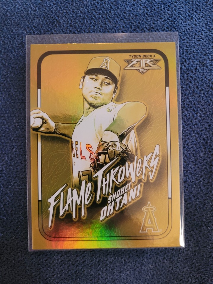 Shohei Ohtani 2022 Topps Fire Flame Throwers Gold Minted #FT-8 Tyson ...