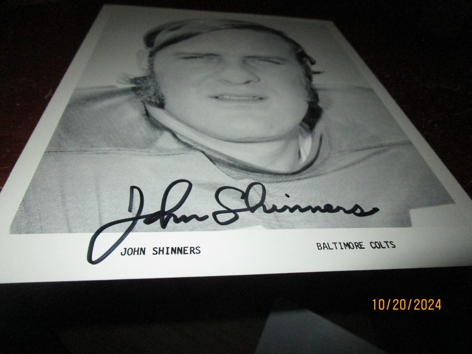 John Shinners Baltimore Colts Signed 1972 8X10 Football Photo | eBay