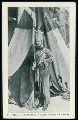 Circus Priest freak in Native American indian dress original old 1910s ...