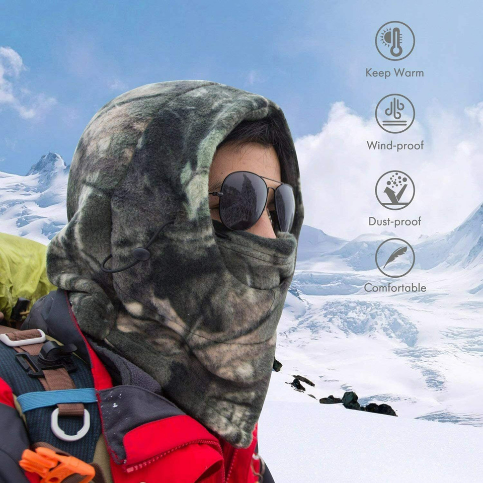 Windproof Fleece Neck Warm Balaclava Ski Full Face Mask for Cold ...