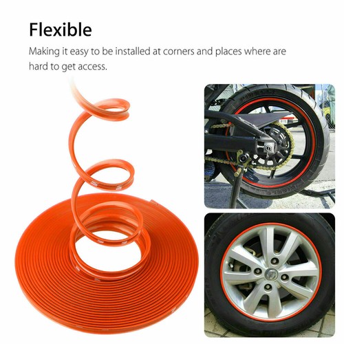 26FT Red Vehicle Car Wheel Hub Rim Trim Guard Protector Rubber Strip ...