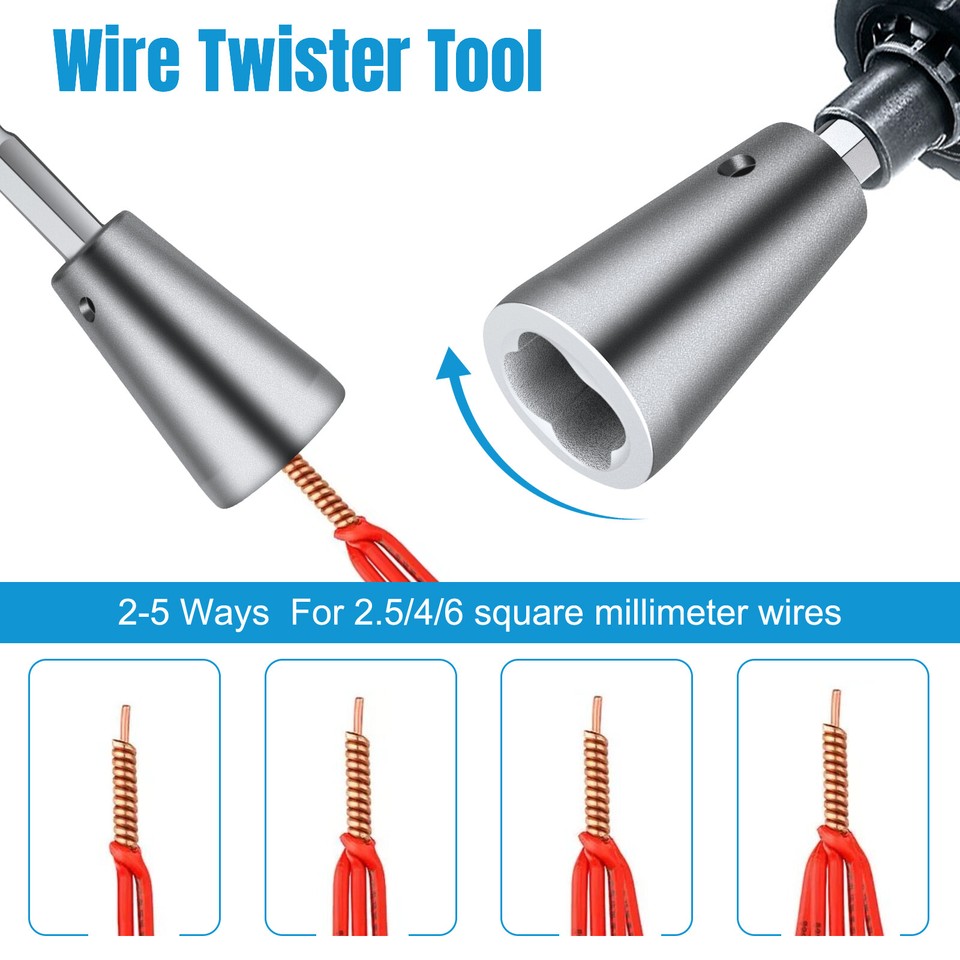2PCS Wire Nut Twisting Tool Wire Cable Twister for Electrical Power ...