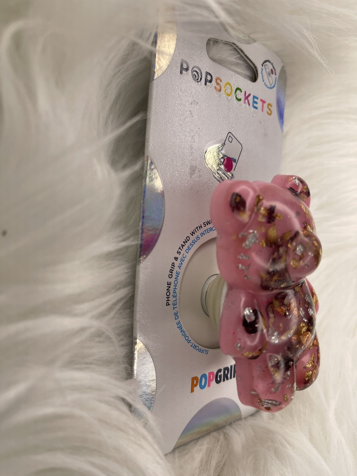 Rare Colorful Splash Teddy Bear Inspired Pop Socket Swappable Custom ...