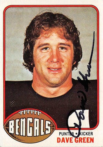 Dave Green autographed Football Card (Cincinnati Bengals) 1976 Topps ...