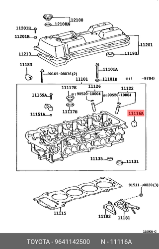 Original plug, tight, no.1 for cylinder block, 9641142500 for TOYOTA ...