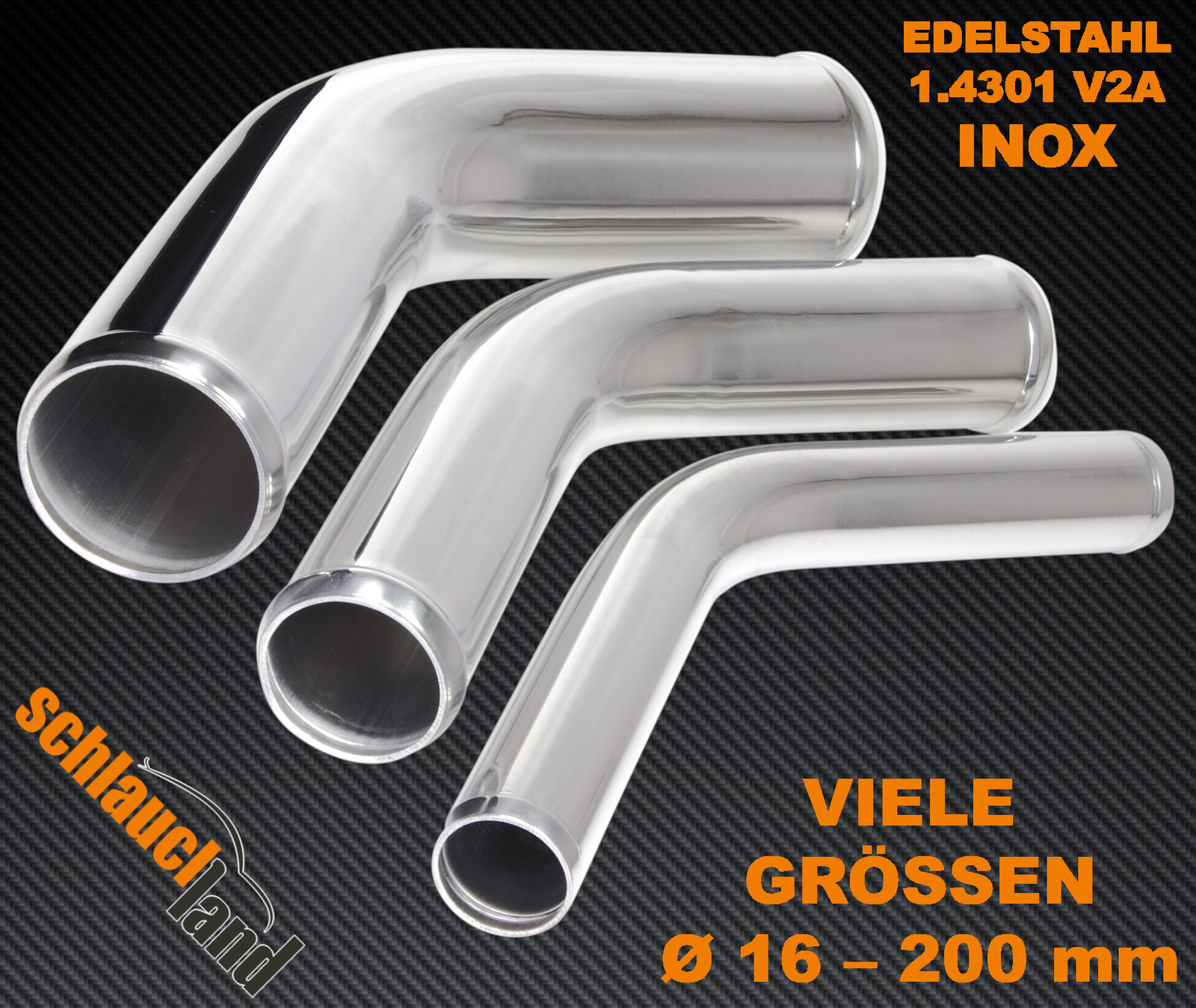 Edelstahl Bogen 45° V2A Größen 13-200mm *** Edelstahlrohr Bogen ...