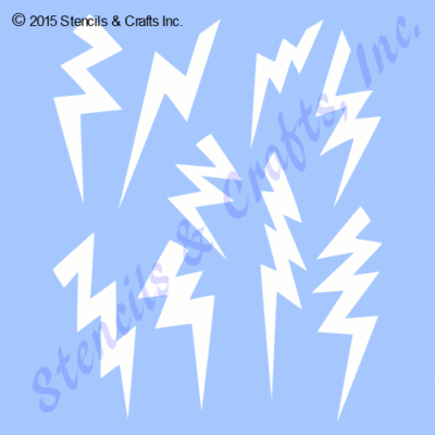 LIGHTNING BOLT STENCIL TEMPLATE SCRAPBOOK CELESTIAL CRAFT PATTERN PAINT ...