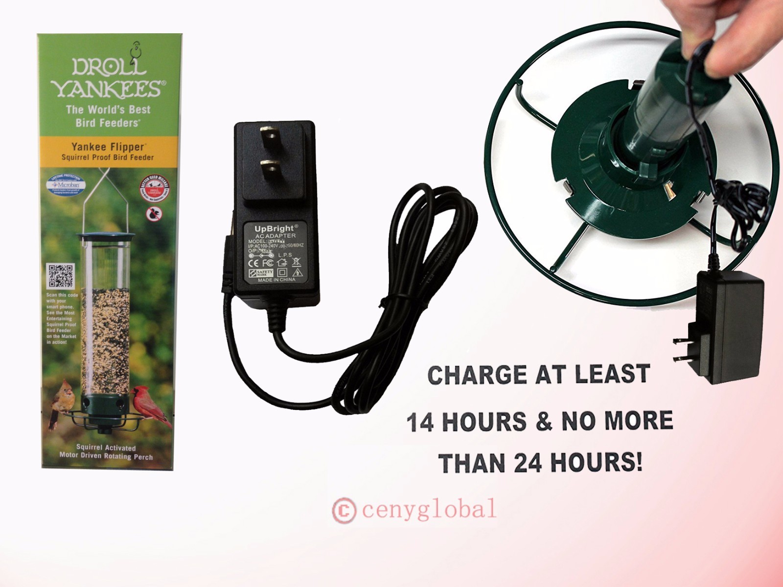 AC Adapter For Droll Yankees Yankee Flipper Power Stick Bird Feeder ...