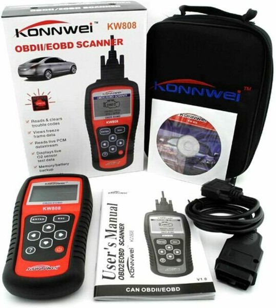 KONWEI KW808 EOBD OBDII Car Fault Code Reader and Vehicle Scanner ...