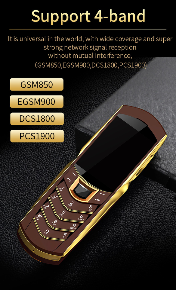 Unlocked Business Luxury Metal Body Leather Mobile Phone Dual SIM GSM ...