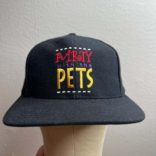 Vintage Party With the Pets Hat Penthouse Snapback Cap Rare 90s Black ...