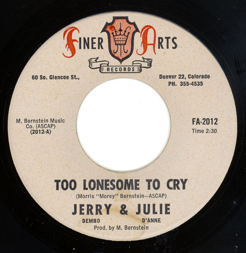 ♫JERRY & JULIE Thanks For Nothing/Too Lonesome To Cry TEEN 1965 45RPM ...