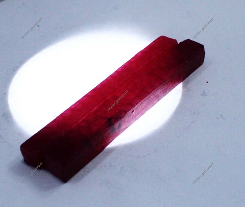232Ct Natural Earth Mined Ruby Huge Rough Red Rod Rough Loose Gemstone ...