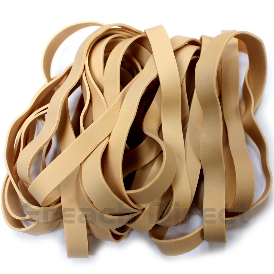 20+ EXTRA LARGE STRONG HEAVY DUTY Elastic Natural Rubber Bands 150x12mm ...