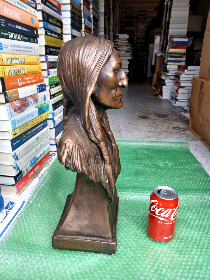 Native American chief bust sculpture bronze | eBay