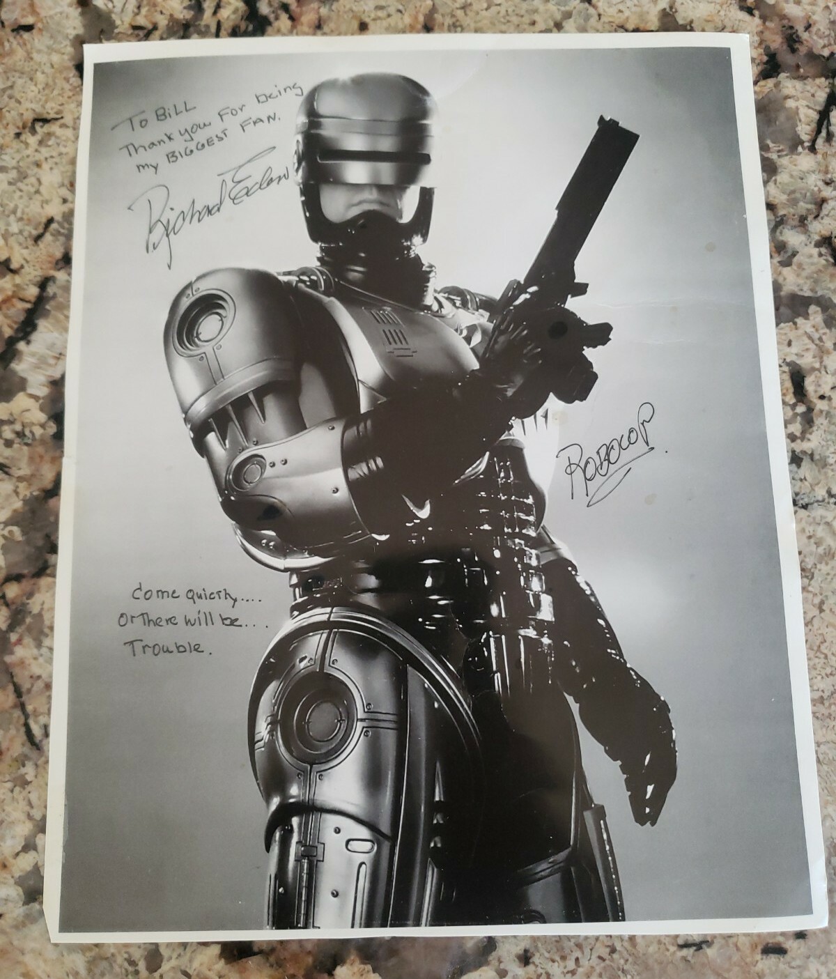 ROBOCOP Press Photo 8X10 RICHARD EDEN Signed signature | eBay
