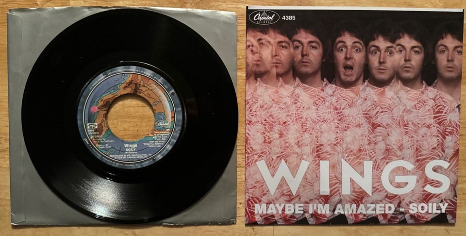 45 7" SP BEATLES WINGS MAYBE I'M AMAZED SOILY | eBay