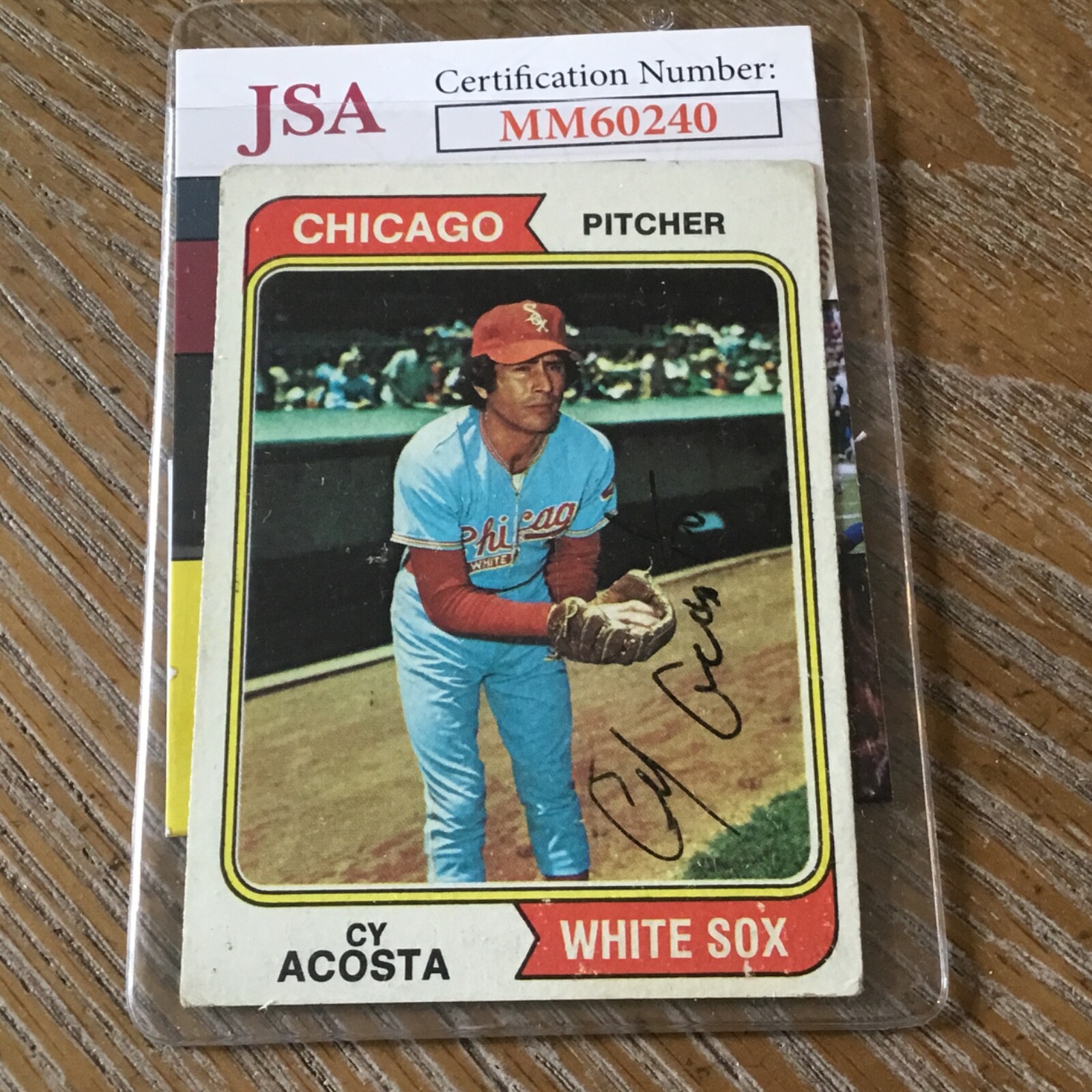 Autographed 1974 Topps Cy Acosta TOUGH. JSA CERTIFIED | eBay