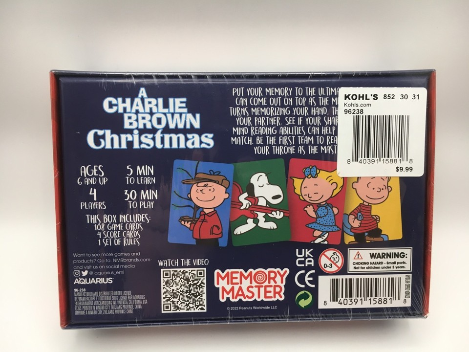 2022 Aquarius - Peanuts (A Charlie Brown Christmas) Memory Master Card ...