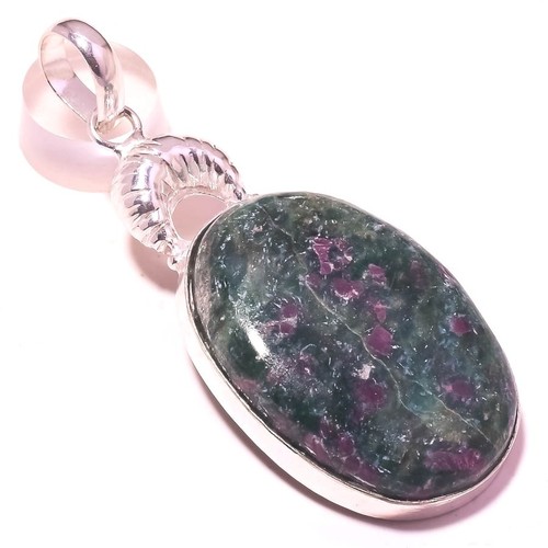 Ruby Fuchsite Gemstone Handmade Ethnic Wedding Gift Jewelry Pendant 2.2 ...