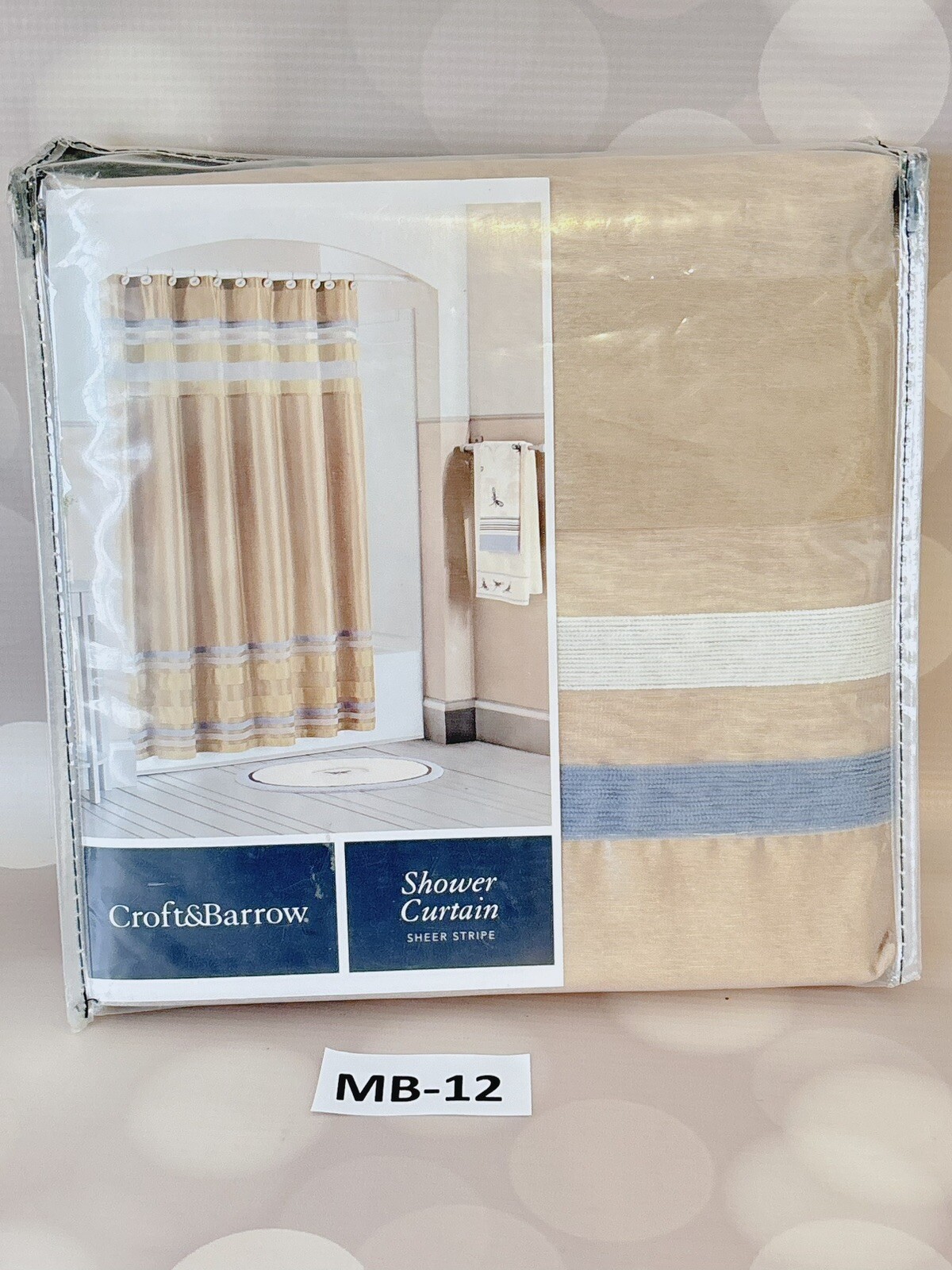 Croft & Barrow Sheer Stripe Shower Curtain 70 X 72 | eBay