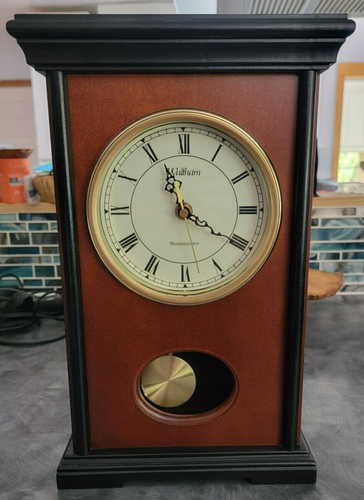 Waltham Westminster Quartz Pendulum Chiming Mantel Clock Works! Shelf Upright | eBay