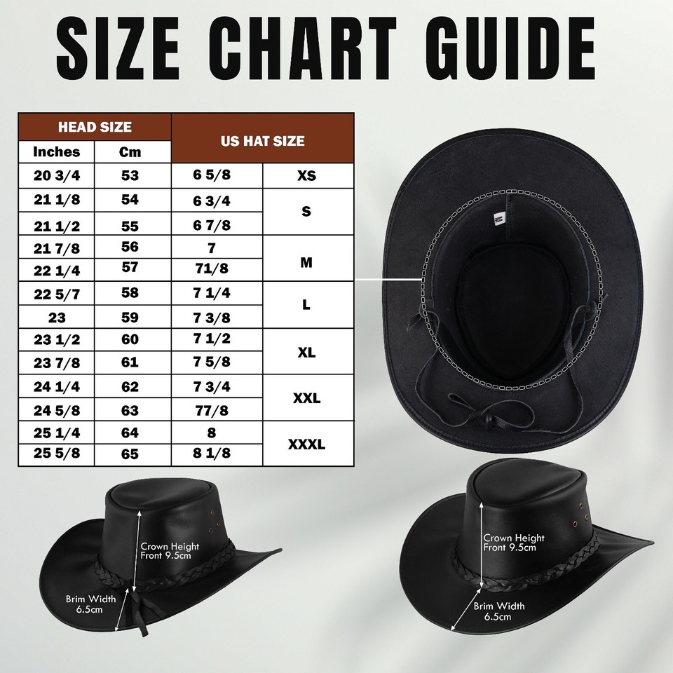 Western REAL Leather Cowboy hat Men and Women Cowboy Hat Vintage Style ...