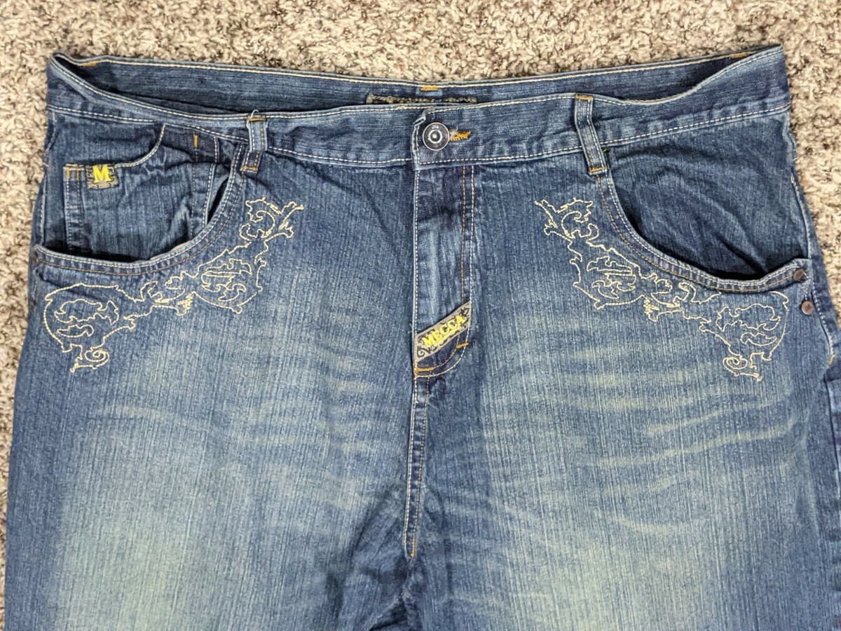 Mecca Jeans Baggy Hip Hop Iconic 1990s With Large Art 42 x Mecca Jeans Baggy Hip Hop Iconic 1990s With Large Art 42 x