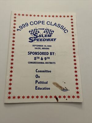 1999 Race Program: Cope Classic The Salem Speedway | eBay