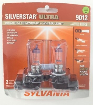SYLVANIA 9012 SilverStar Ultra Halogen Headlight Bulb 9012SU.BP2 | eBay