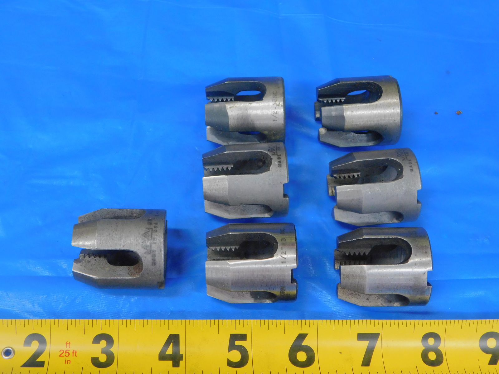 7PC LOT GREENFIELD #3 HSS ACORN THREAD DIES 1/2 - 13 NC MADE IN THE U.S ...