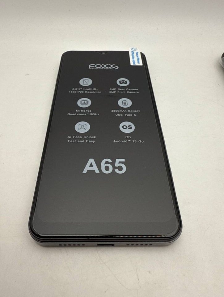 Foxx A65 Android Smartphone Unlocked 4G LTE Dual Camera 6.5in 32GB ATT ...