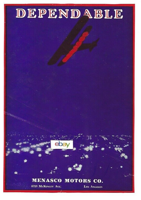 MENASCO MOTORS COMPANY 6718 MCKINLEY AVE LOS ANGELES DEPENDABLE ENGINES ...